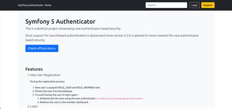 Github Codeplattersymfony 5 Authenticator Skeleton This Is A