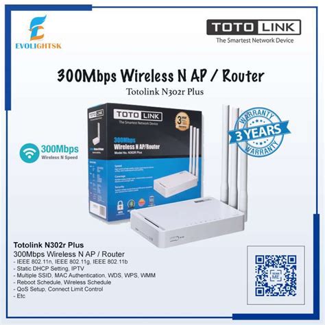 Jual Totolink N302r Plus Wireless N Router 300mbps Ap Totolink N302r Plus Di Seller Evolightsk