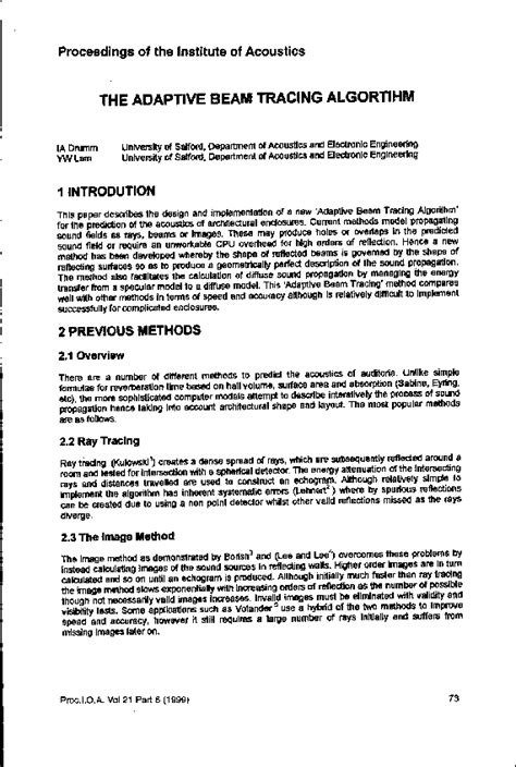 Pdf The Adaptive Beam Tracing Algorithm