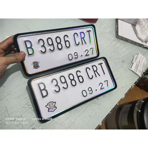 Jual PLAT NOMOR MOTOR Acrylic Plat Akrilik Putih Shopee Indonesia