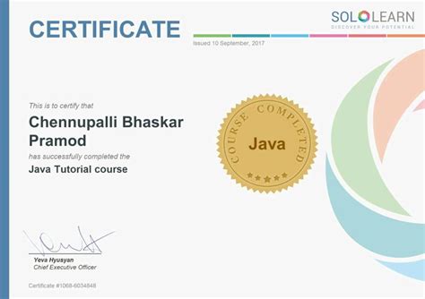 Bhaskar Pramod Chennupalli On Linkedin Java Tutorial Course By Sololearn