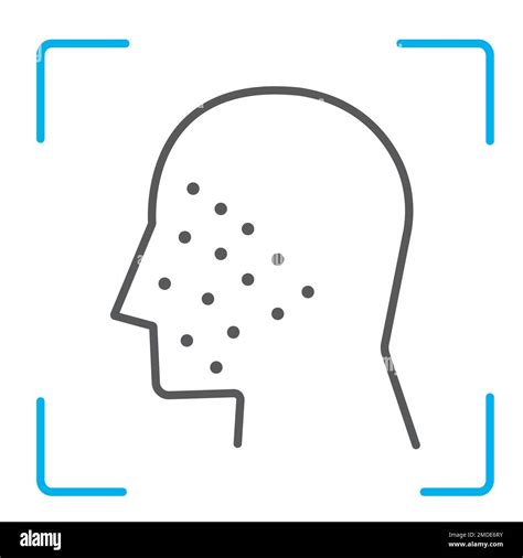 Face Id Thin Line Icon Face Recognition And Face Identification Face Scanning Sign Vector
