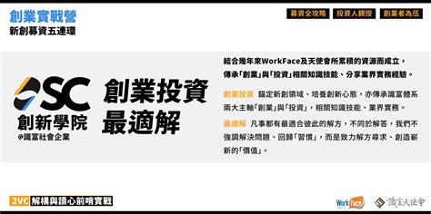SC創新學院新創募資五連環 2VC 解構與讀心前哨實戰Accupass 活動通