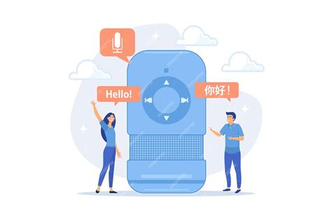Premium Vector Voice Assistant Translating Into Languages Voice