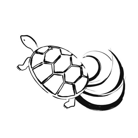 Empty Turtle Shell Drawing