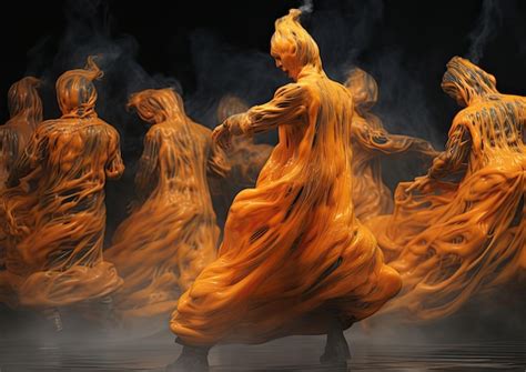 Premium Ai Image A Video Art Performance Featuring Dancers Covered In