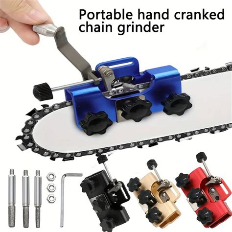 Chainsaw Chain Sharpening Jig Hand Cranked Chainsaw Sharpenner Jig Chainsaw Sharpening Kit