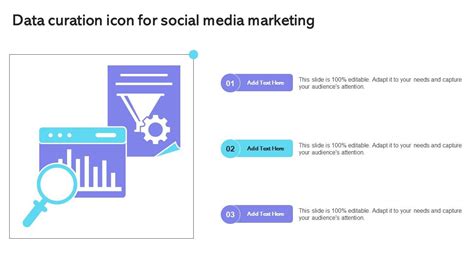 Data Curation Icon For Social Media Marketing Ppt Sample