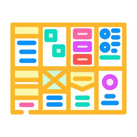 Crazy 8s Ux Ui Design Color Icon Vector Illustration Stock Illustration