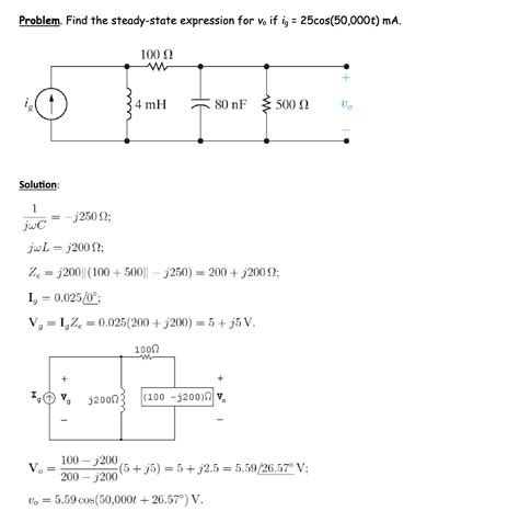 solved problem find the steady state expression for v0 ﻿if