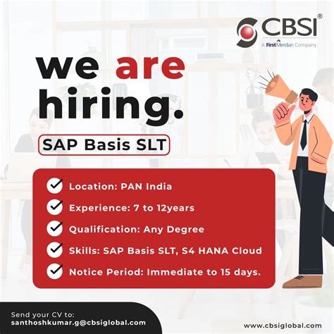 Cbsi Global On Linkedin Nowhiring Sapintegration Sapbasis Slt Sapjobs Techcareers Cbsi