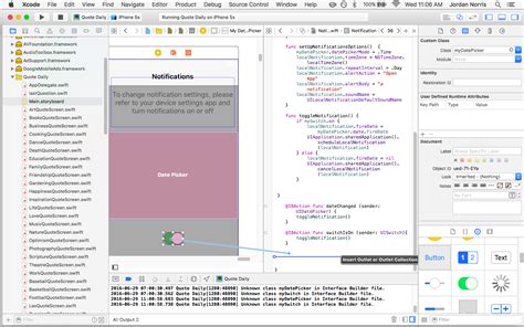 Swift Uiswitch Will Not Connect To Ibaction Stack Overflow