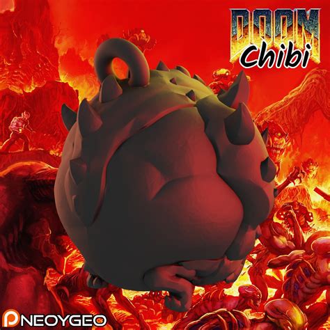 Stl File Cacodemon Doom Chibi Keychain 🗝️ ・3d Printing Template To