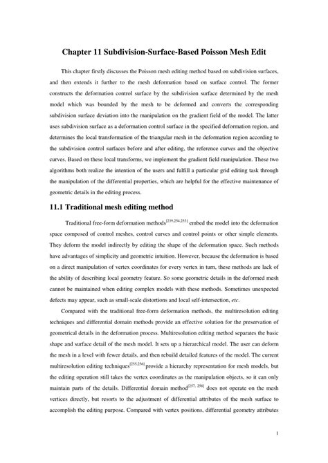 Pdf Poisson Mesh Editing Guided By Subdivision Surface