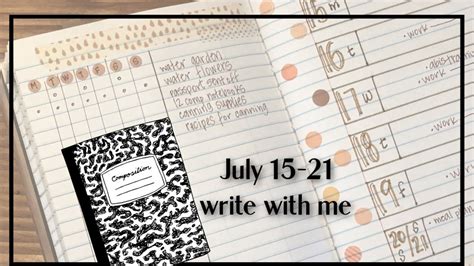 Write Some Plans In My A5 Composition Notebook With Me YouTube