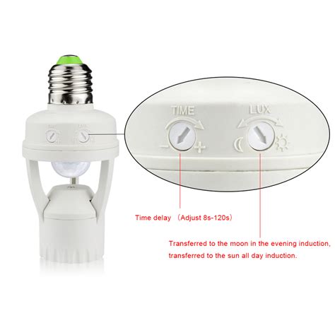 Induction Lamp Base E27 Led Lamp Holder Converter Infrared Motion