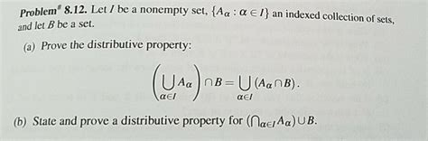Solved m Let be a nonempty set A α α e an Chegg