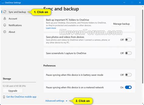 exclude specific file extensions from backing up to onedrive in windows