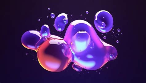 Premium Ai Image Fluid Morphing Balls On Dark Background Morphing