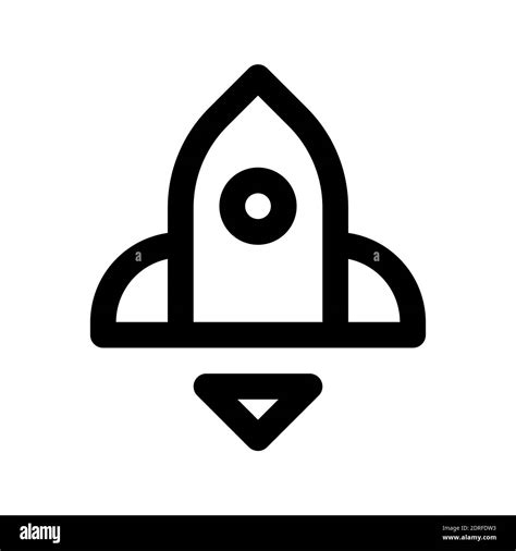 Rocket Icon Vector For Speed Up Or Booster Symbol Isolated On White