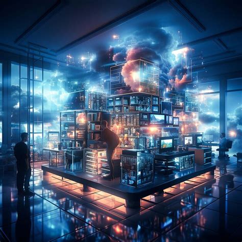 Premium Ai Image Server Cloud Data Storage Concept Solution Web