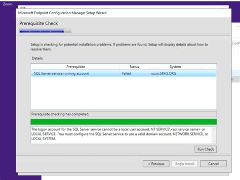 Installing Configuration Manager Prerequisite Files Sccm System