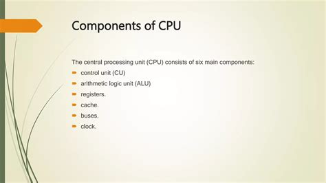 central processing unit pptx operating systems computer software and applications