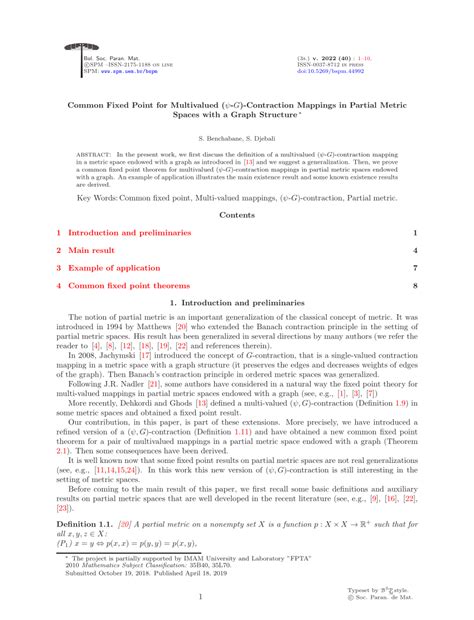 Pdf Common Fixed Point For Multivalued ψ G Contraction Mappings In
