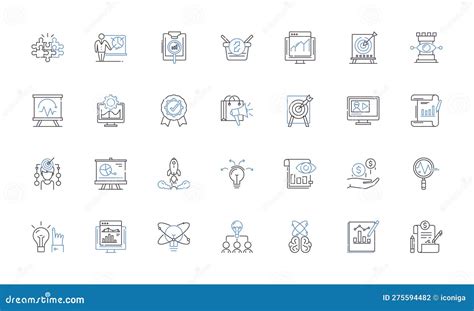 Design Line Icons Collection Creativity Innovation Aesthetics Functionality Simplicity
