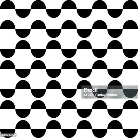 흑백 반원으로 구성된 원활한 패턴추상 직물과 벽 벡터 원활한 배경직물 포장 포장 용지 벽지에 대한 세련된 배경 0명에 대한 스톡 벡터 아트 및 기타 이미지 Istock