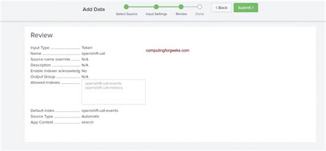 How To Send Openshift Logs And Events To Splunk Computingforgeeks