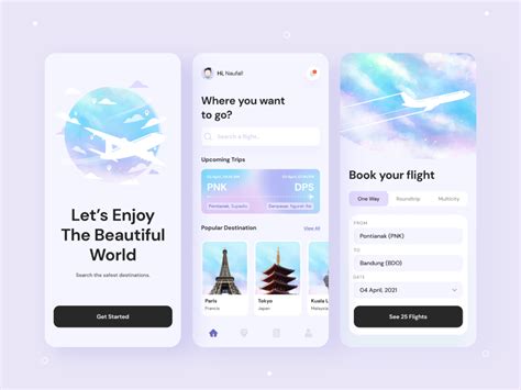Flight Booking App Ui Design By Nasyiya Ulfa On Dribbble
