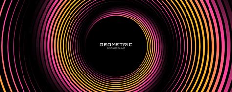 핑크 오렌지 기하학적 추상적 인 배경 어두운 공간 와 빛나는 선 효과 장식 줄무늬 스타일과 현대적인 배너 그래픽 디자인 요소는