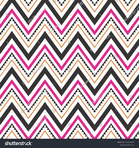 Zig Zag Line Pattern Trendy Seamless Stock Vector Royalty Free 2130326903 Shutterstock