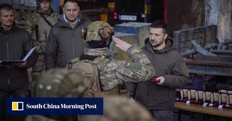 Ukraines Zelensky Visits Combat Zone Putin Praises ‘courage Self