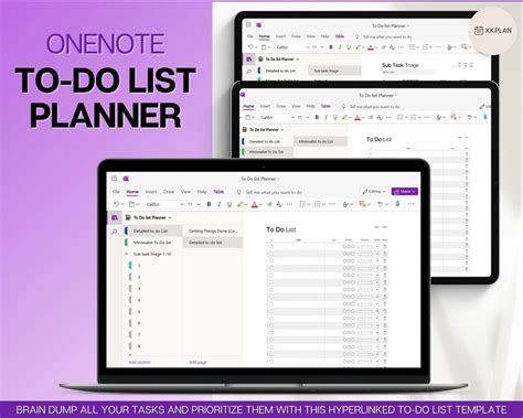 Onenote Adhd Onenote To Do List Onenote Todo List Onenote Task Tracker