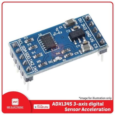 Jual Adxl345 3 Axis Digital Gravity Sensor Acceleration Module Tilt Sensor Di Seller Easyware