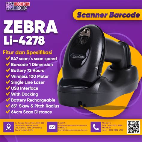 Zebra Li 4278 Scanner Barcode Wireless Indonesian Barcode