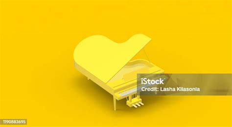 노란색 3d 렌더링에서 분리된 피아노 Classical Concert에 대한 스톡 사진 및 기타 이미지 Classical