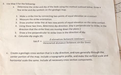 Solved 3 Use Map 3 For The Following Determine The Strike Chegg Com