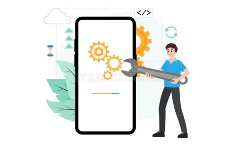 It Administrator With Software Upgrade Process On Mobile Digital