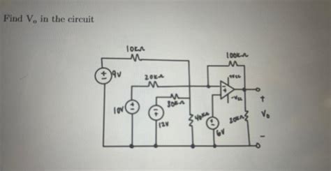 Solved Find Vo In The CircuitFind Vo In The Circuit Chegg Com