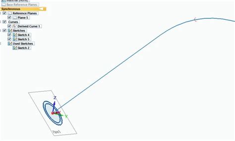 Sweep Command Applied To 2 Circles To Follow A Curve Finally Creating