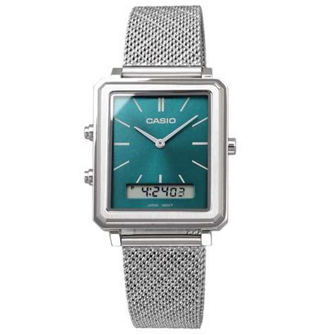 Мужские часы Casio Mtp B205m 3e Серебро Бирюзовый японские фото отзывы характеристики в