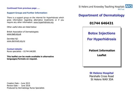 Botox Injections For Hyperhidrosis