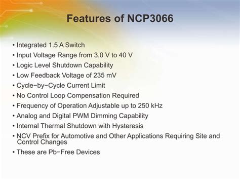 Constant Current Switching Regulator For Leds With Onoff Function
