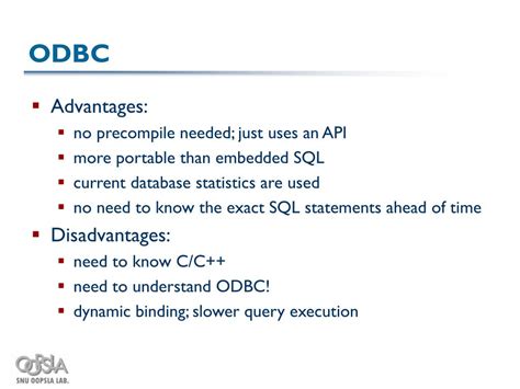 PPT ODBC Open Database Connectivity PowerPoint Presentation Free Download ID 4669657