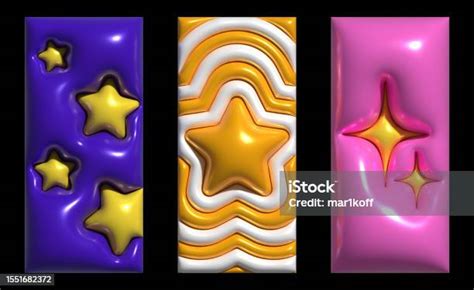풍선 별이 설정되었습니다 부풀려진 3d 별 모양 1위에 대한 스톡 벡터 아트 및 기타 이미지 1위 3차원 형태 5명