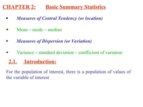 Introduction To Statistical Variance Lecture Ppt