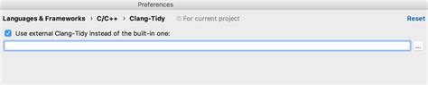 Clang Tidy Integration Help Clion